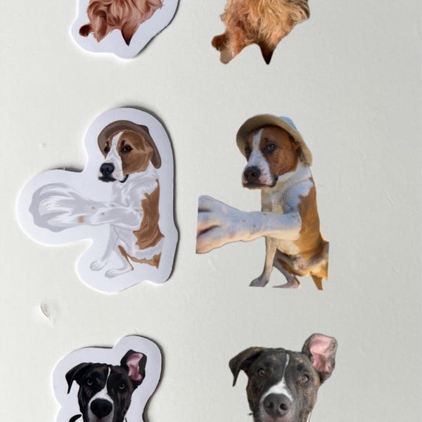 Personalized Dog Stickers - Hand Drawn | Custom Pet Sticker, Custom Dog ...
