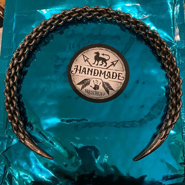 Hand-forged Braided Steel Scorpion Tail Neck Torc Claw / Talon Torc ...