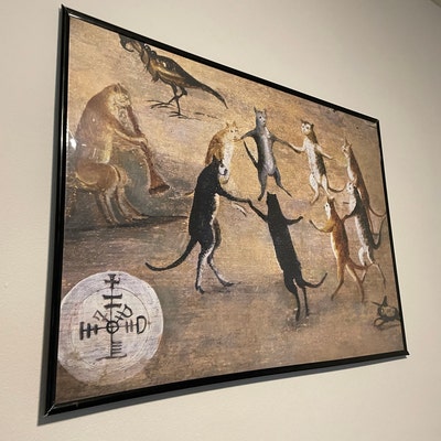 Fat Cat Crying Poster, Funny Chonk Painting Meme Wall Art, Ugly ...