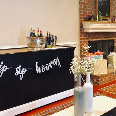 Sip Sip Hooray, Sip Sip Hooray Banner, Bridal Shower Decor, Wedding ...