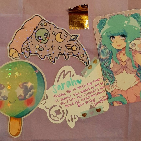 Space Kei: Rainbow/holographic/ -pastel Pizza Planet- Kawaii Celestial ...