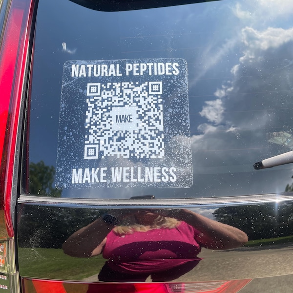 Custom QR Code Vinyl Clear Decal / Storefront Window Decal Sticker ...