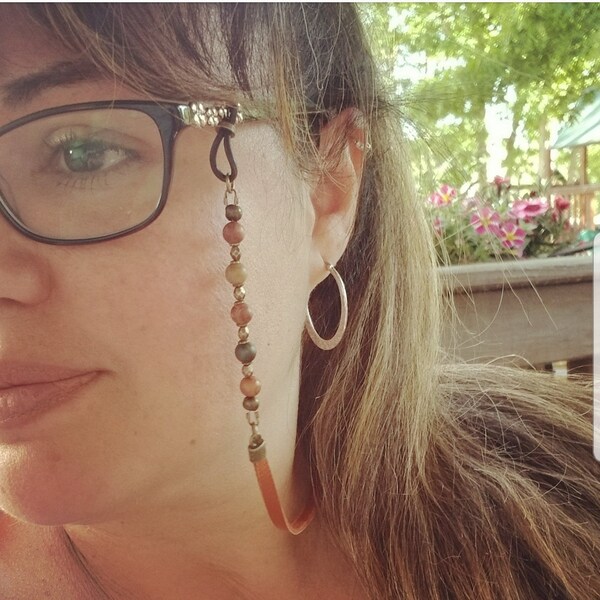 Loop Silver Eyeglass Chain,eyeglass Necklace, Silver Loop Lanyard ...