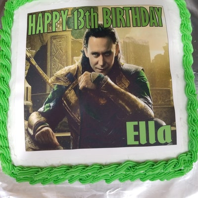 Personalised Loki Party Set Real Decor Icing Cake Toppers With Any Name ...