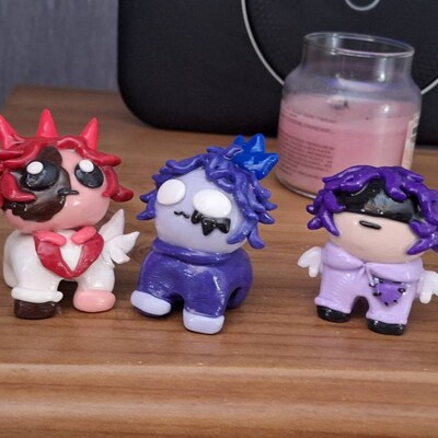 Squished Adam Keychain Hazbin Hotel Adam Handmade Polymer Clay Keychain ...