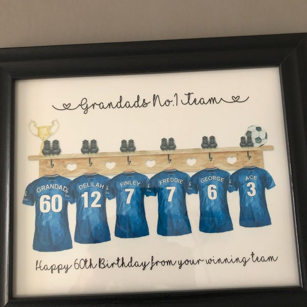 50th Birthday Custom Picture Photo Display Board Number Collage Framed ...