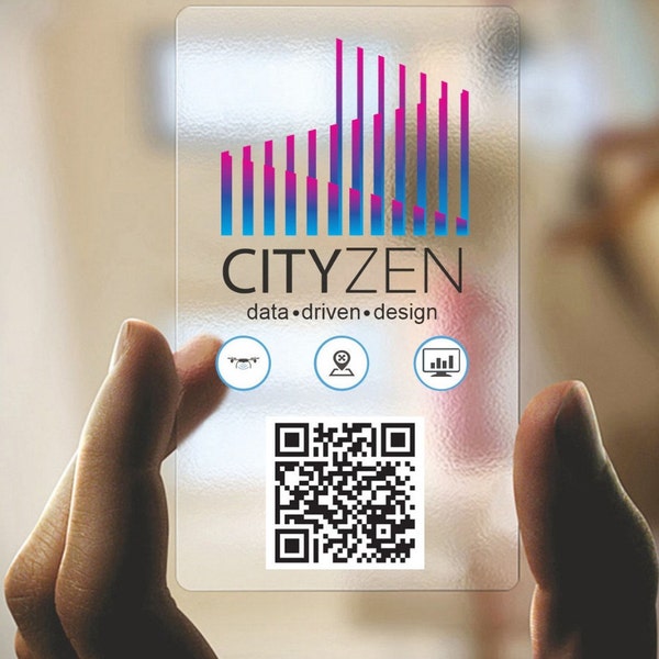 Transparent Business Card, Clear, Esthetician, QR Code, Pvc, Acrylic ...