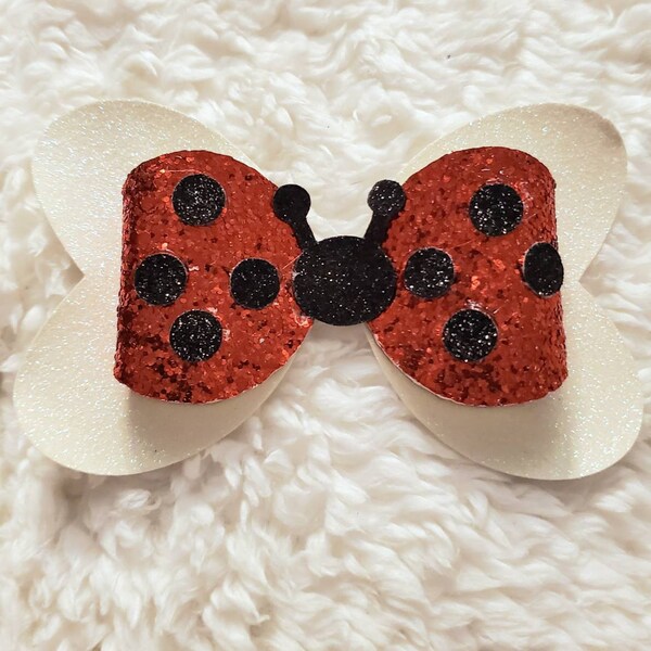 Ladybug Bow Template SVG, Ladybird Bow SVG, Lady Bug Felt Bow PDF ...