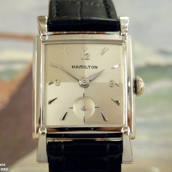 1950'S Vintage HAMILTON RUSSELL, Stunning Silver Dial, Serviced With ...