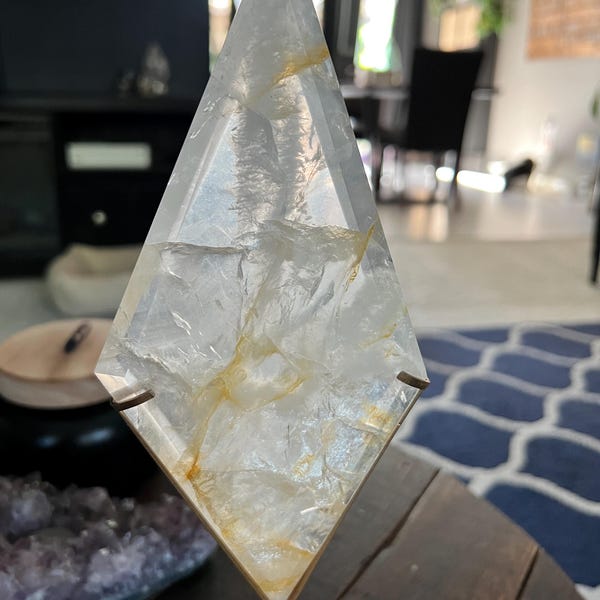3D Printed Crystal Display Stand Translucent Pink - Etsy