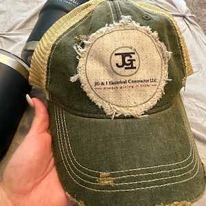 Vintage Logo Hat Custom Distressed Raggy Patch Hat With Your - Etsy