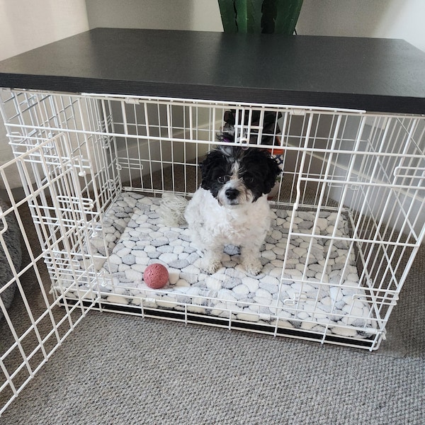 Modern Edge Wood Dog Crate Base, Walnut Stain, Safety Lip Secure Fit ...