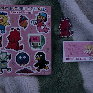 Dont Hug Me Im Scared DHMIS Die Cut Vinyl Sticker Sheet 6.5 X 5.5 10 ...