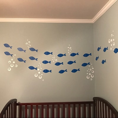 SCHOOL OF FISH Wall Decals Nursery Children Decor Underwater Set by ...