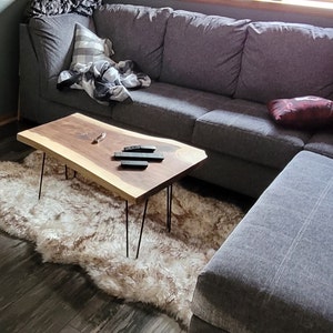 Live Edge Dining Table Rustic Wood Slab Furniture Handcrafted Wooden ...