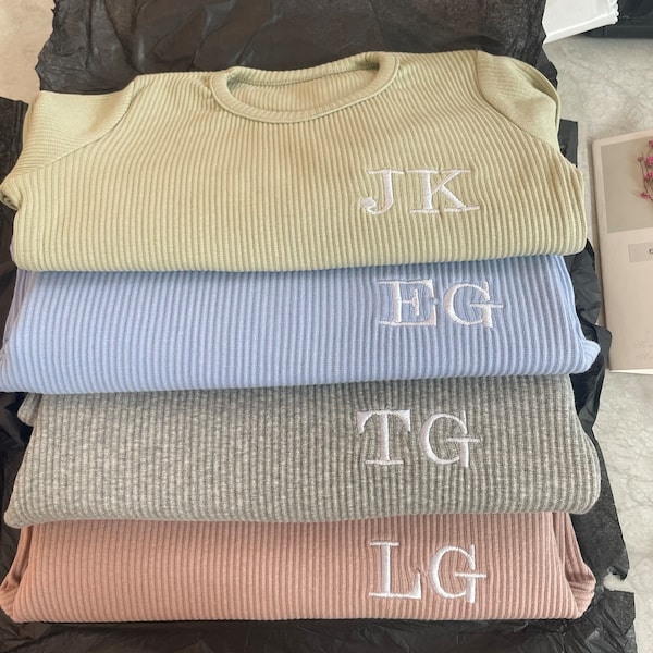 PERSONALISED Initials or Name Lounge Set Baby Toddler Loungewear Name ...