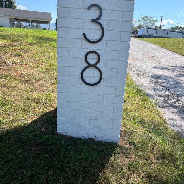 Large Modern Black House Numbers, 8 Inch, 12 Inch, Address Numbers ...