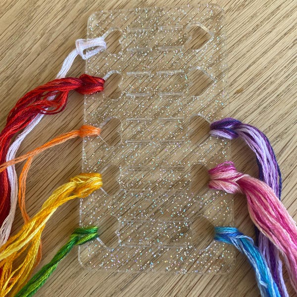 DELUXE ACRYLIC Thread Organiser for Cross Stitch and Embroidery | Floss ...