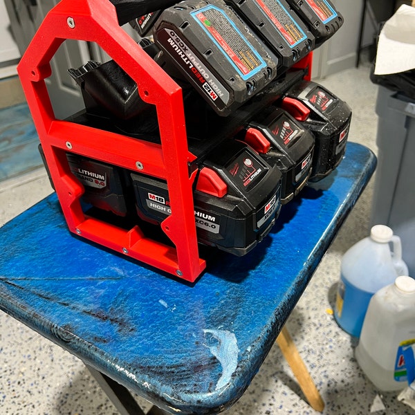 Milwaukee Battery & Charger Packout Caddy. Carries 8-12 Batteries, 0-2 ...