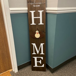 Welcome to Our Home Wood Sign With Interchangeable O Wood Cutouts ...