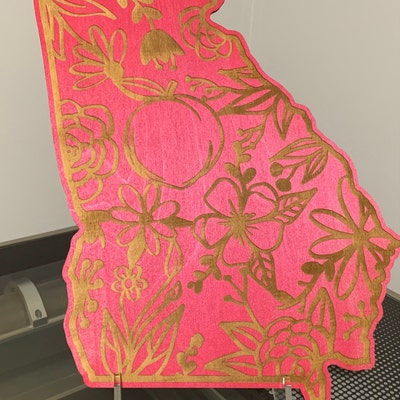 Floral Georgia SVG, State - Etsy