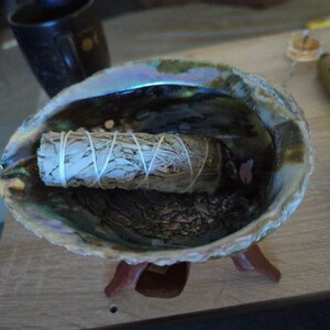 Wooden Shell Tripod Display Stand Hand Carved Base for Abalone Shell ...