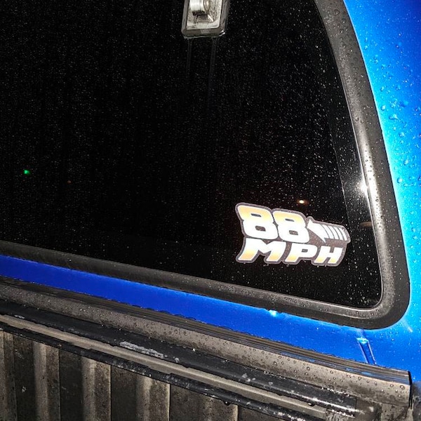 88 MPH Back to the Future Decal Sticker Marty Mcfly Delorean Doc Brown ...