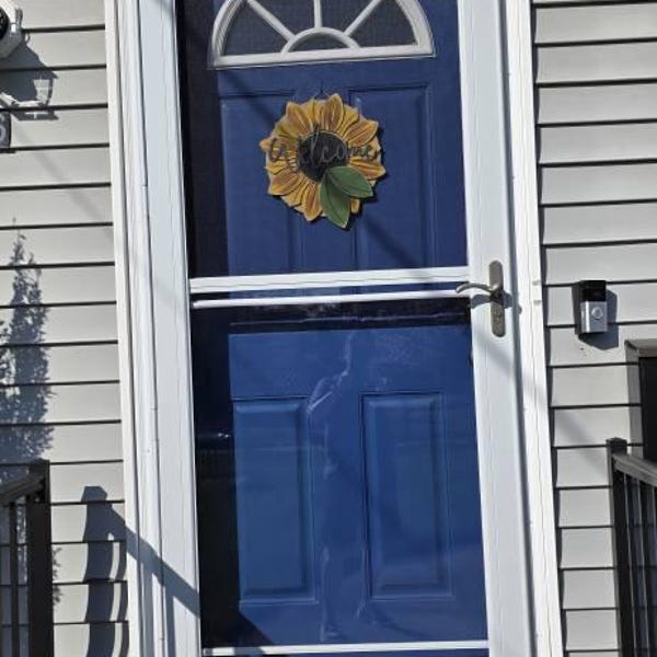 Handmade Sunflower Welcome Sign, Sunflower Lover, Sunflower Door Hanger ...