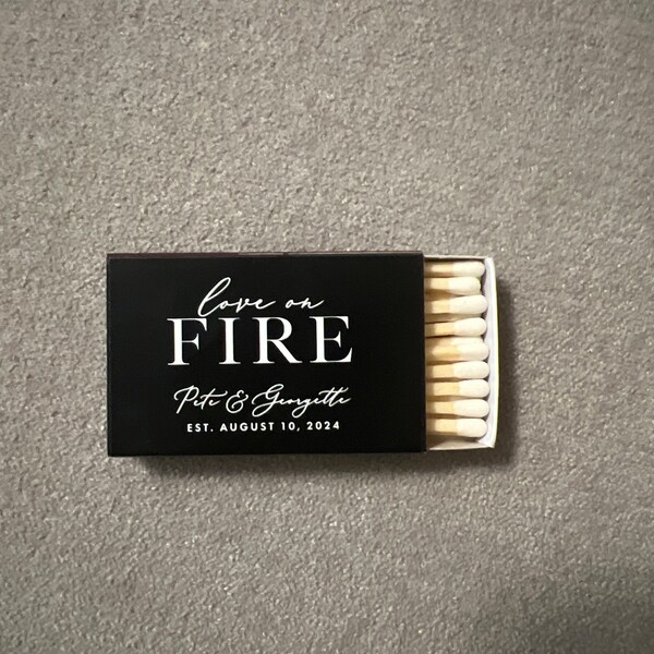 Custom Wedding Matches SET OF 50 - Custom Matches - the Perfect Match ...