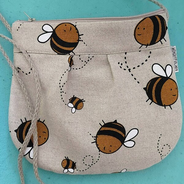 Linen Crossbody Purse, Embroidered Thick Linen Bag, Flax Bag With ...