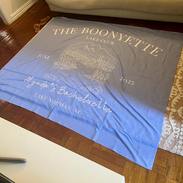 Custom Lake Bachelorette Flag, Personalized Lake Bach Banner ...
