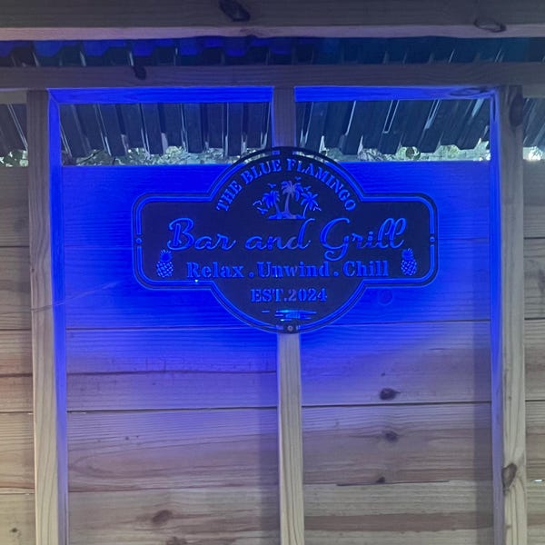 Personalized Backyard Pool Metal Sign Led,outdoor Wall Decor,pool Signs ...