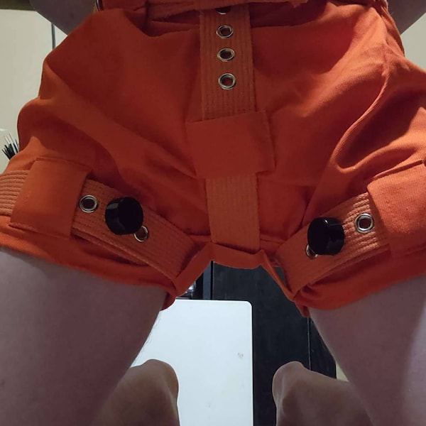 Orange Heavy Duty Lockable Diaper Cover Pants - Anti Diaper Removal ...