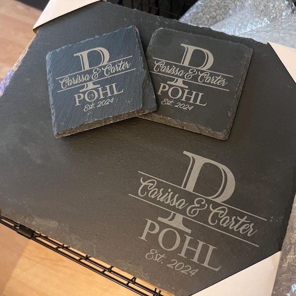 Slate Serving Tray, Engraved Serving Tray, Serving Tray Personalized ...