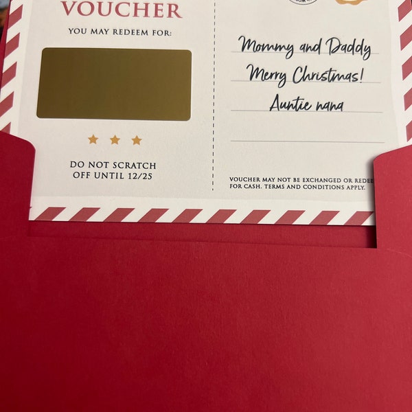 Christmas Scratch-off Reveal Voucher, Suprise Voucher, Personalized ...