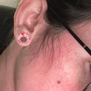 Blood Splatter Alien Skinz Red White Silicone Halloween True Crime Ear ...