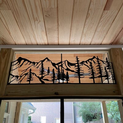 Mountain and Trees Scene Metal Wall Art - Etsy
