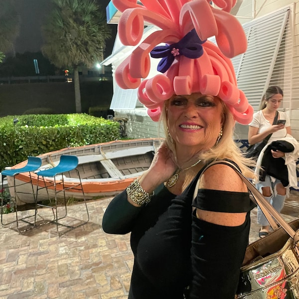 Foam Party Hats Wig With Large Bow - Cosplay Wigs - Drag Queen Wig ...