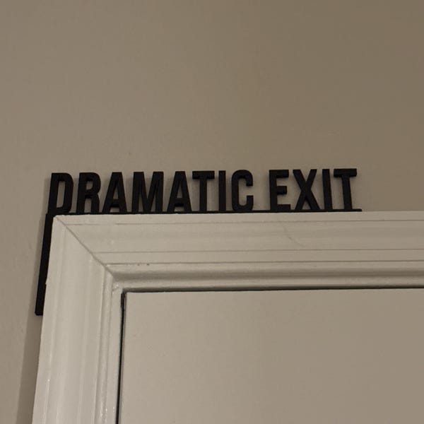 Dramatic Exit Door Topper, Wall Art, Home Decor, Door Corner Decor ...
