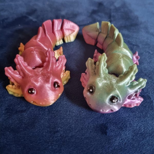 Mini Axolotl 3D Wobbly Figure Funny Toy Exclusively Printed Little ...