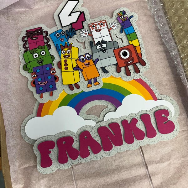Personalized Numberblocks Cake Topper: Handmade Birthday Party Decor - Etsy