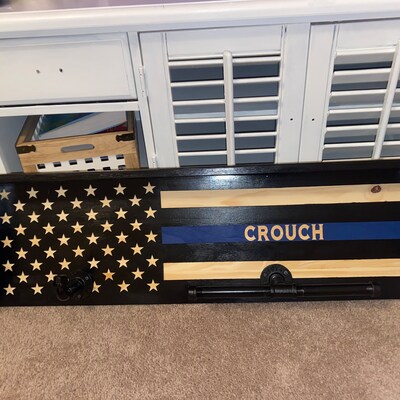 Police Firefighter Welcome Home Porch Sign Law Enforcement thin Blue ...