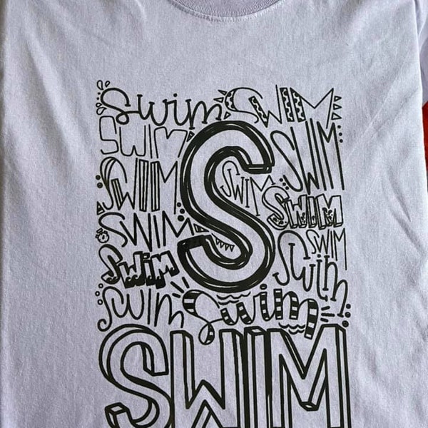 Swim Typography INSTANT DOWNLOAD Dxf, Svg, Eps, Png for Use With ...
