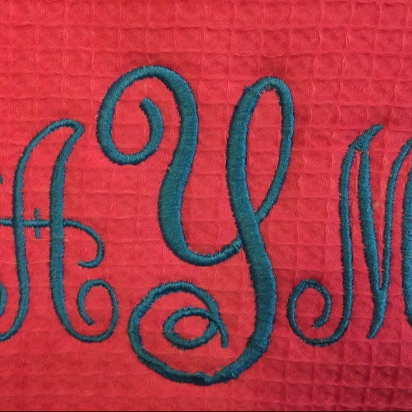 Large Fancy Monogram Embroidery Font Upper Case Satin Stitch Digitized ...