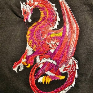 DRAGON TOO Single Machine Embroidery Design for 5x7 Hoop in 8 Formats ...