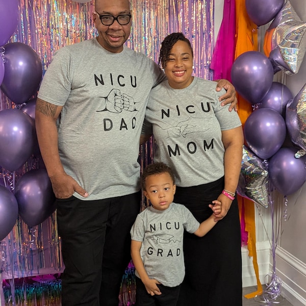 NICU Graduation Family Matching Tee,preemie NICU Grad Gift for Family ...