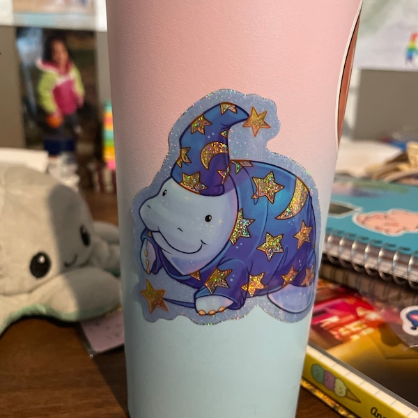 Manatee Sticker Set: Wizard, Dragon, Manatea, Sea Cow - Waterproof ...