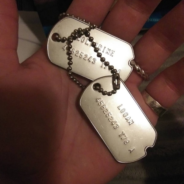 Logan "wolverine" Stainless Steel WWII Military Dog Tag Set X-men Movie ...