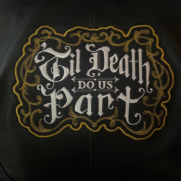 JUMBO Embroidered Skull and Snake Applique Patch, Military Patch, Biker ...