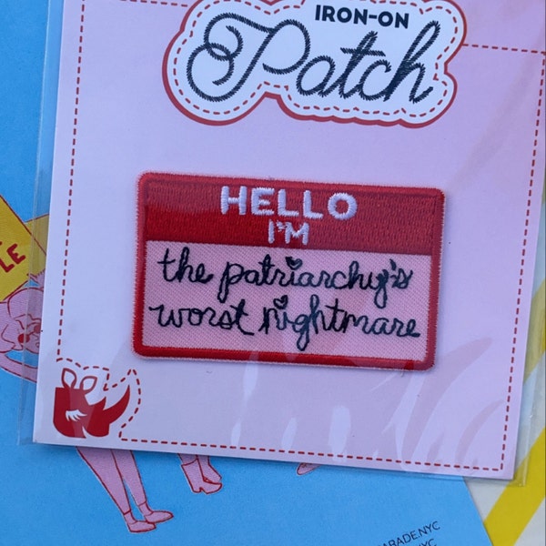 The Patriarchy's Worst Nightmare Patch Iron on Patch, Patches for ...